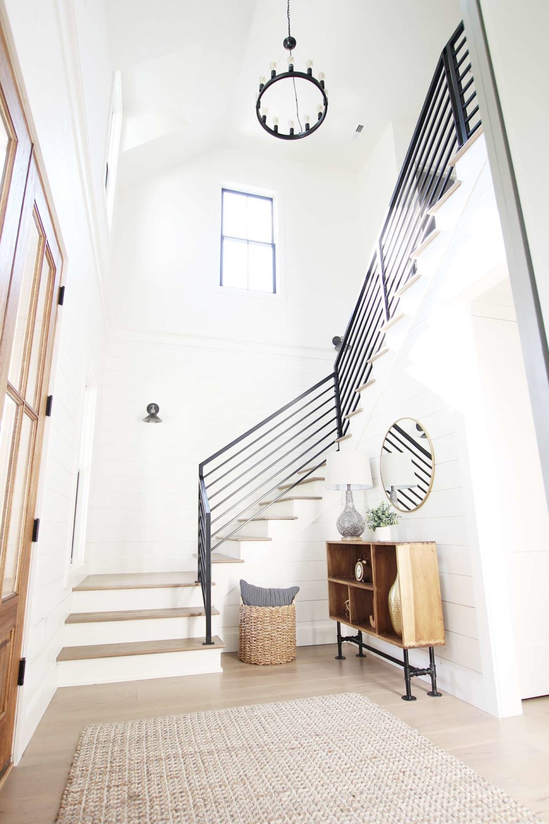Our Modern Farmhouse: Foyer, Dining, and Half Bath - Plank and Pillow