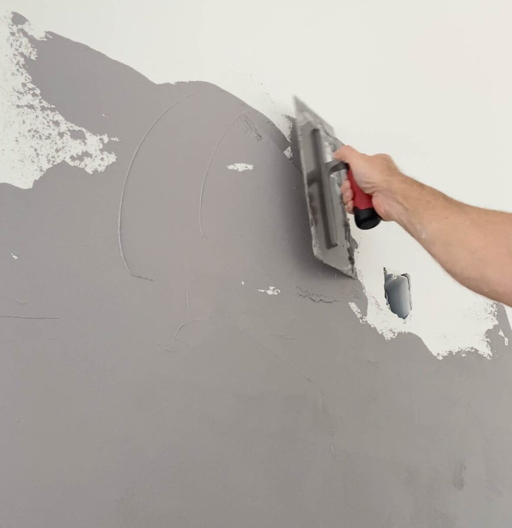 How to Create a Concrete Look with Venetian Plaster - Plank and Pillow