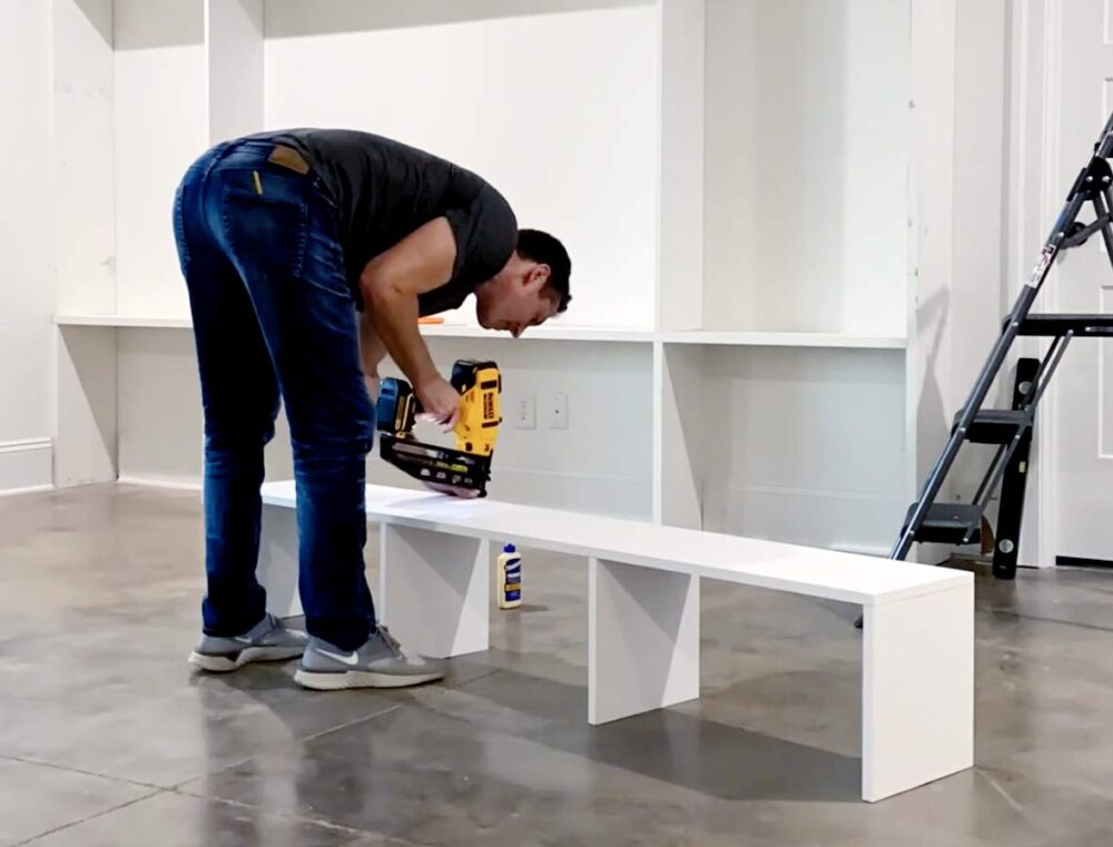 How to Build Media Wall Built-ins - Plank and Pillow