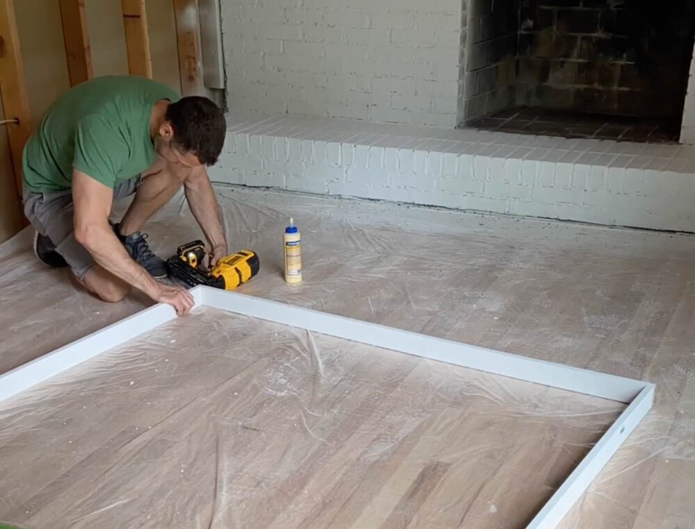 How to Build a Fireplace Surround - Plank and Pillow